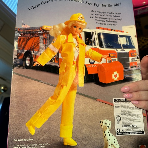 Barbie | Toys | Barbie Fire Fighter Doll With Yellow Outfit Vintage ...